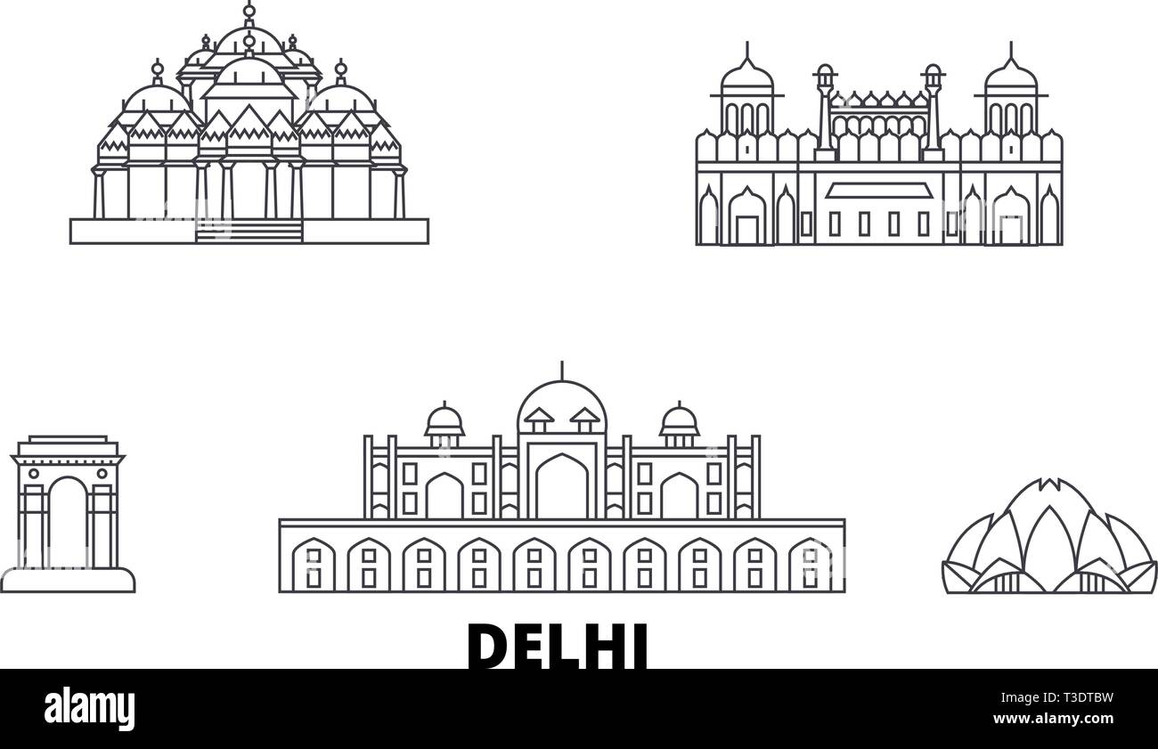 Delhi outline hi-res stock photography and images - Alamy