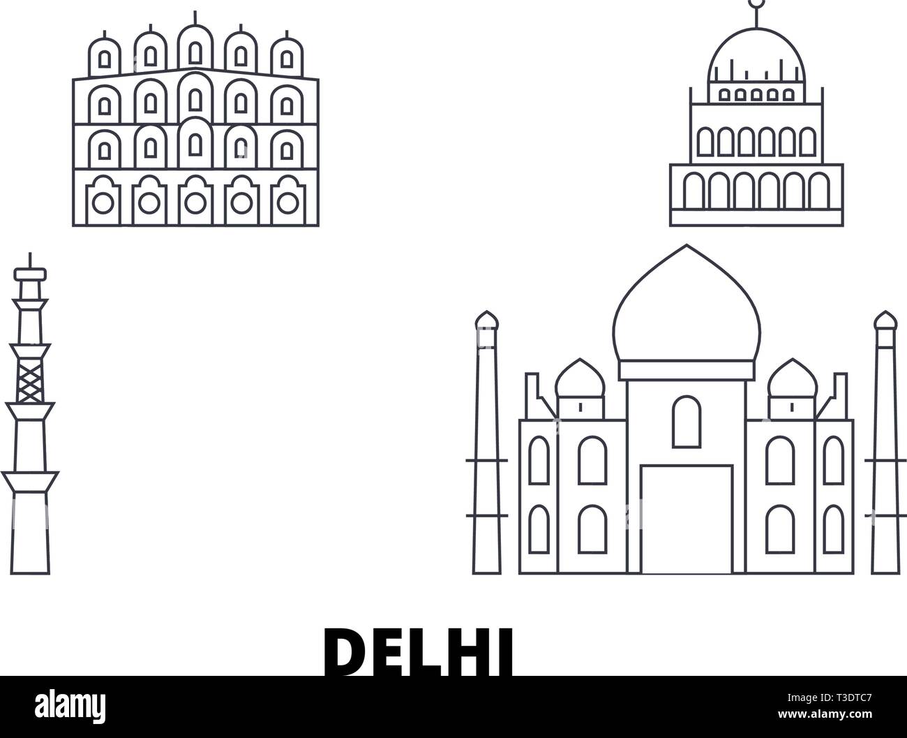 New delhi skyline india Stock Vector Images - Alamy
