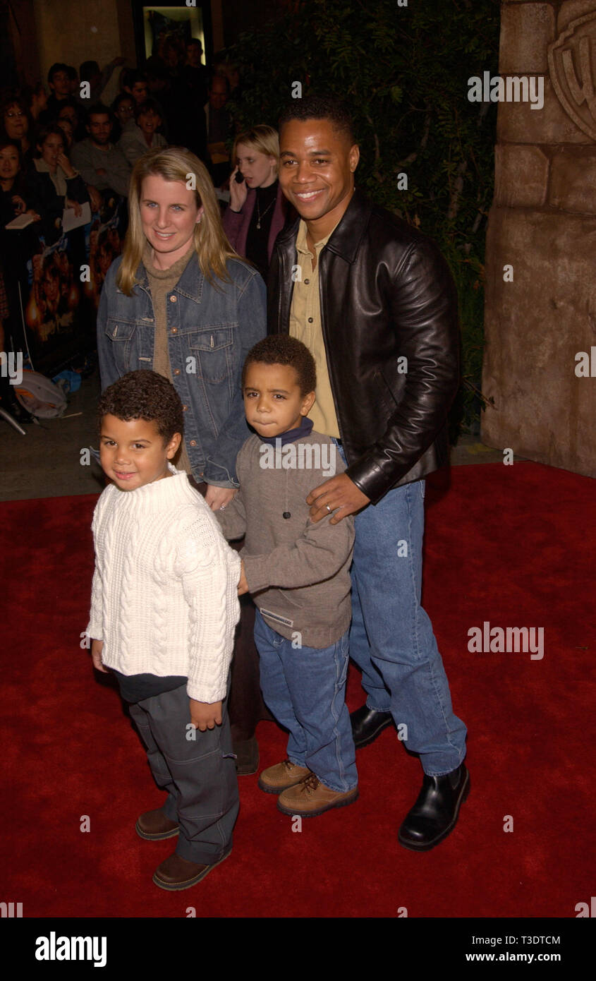 LOS ANGELES, CA. November 14, 2001: Actor CUBA GOODING JR & family at ...