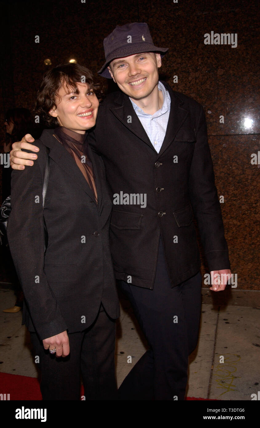 LOS ANGELES, CA. November 15, 2001: Rock star BILLY CORGAN & wife YLENA ...