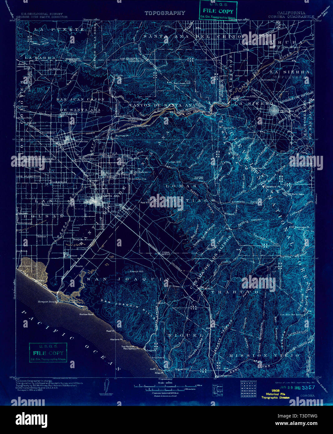 Corona california map hi-res stock photography and images - Alamy
