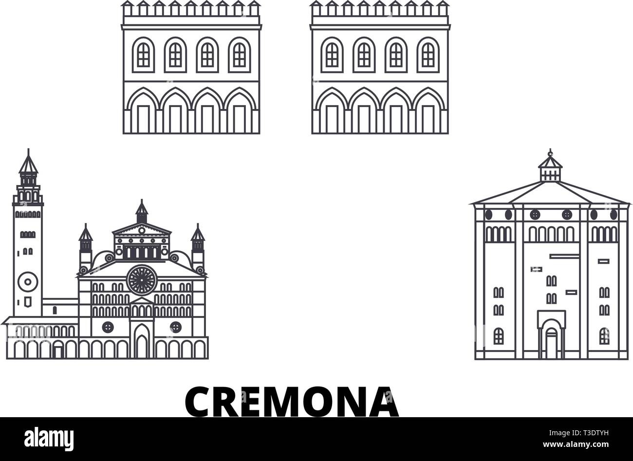 Panorama medieval brick baptistery cremona hi-res stock photography and ...