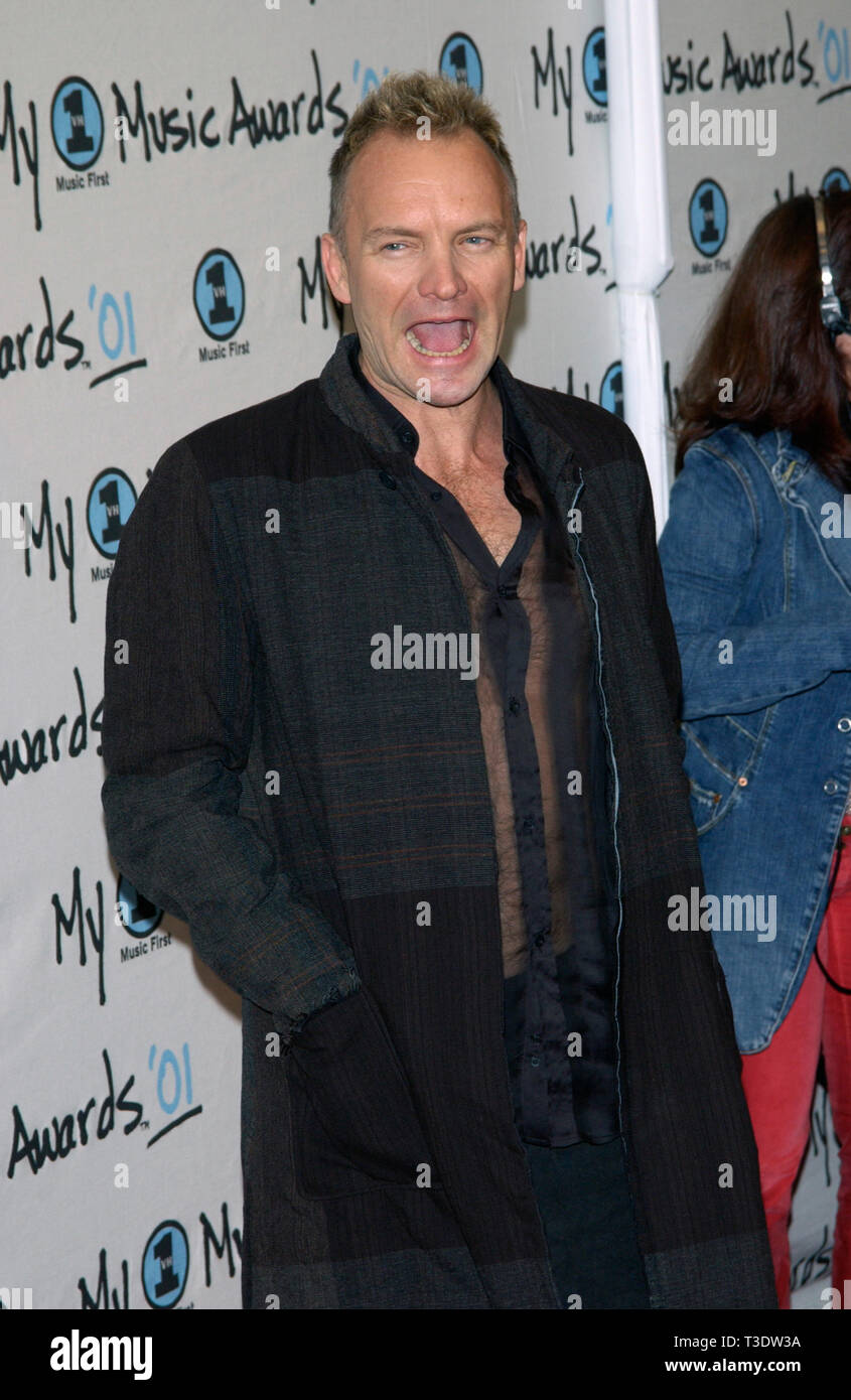 LOS ANGELES, CA. December 02, 2001: Pop star STING at the My VH1 Music ...