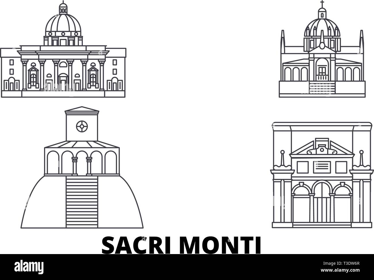 The sacri monti of piedmont Stock Vector Images - Alamy