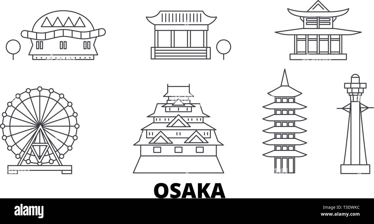 Osaka outline hi-res stock photography and images - Alamy