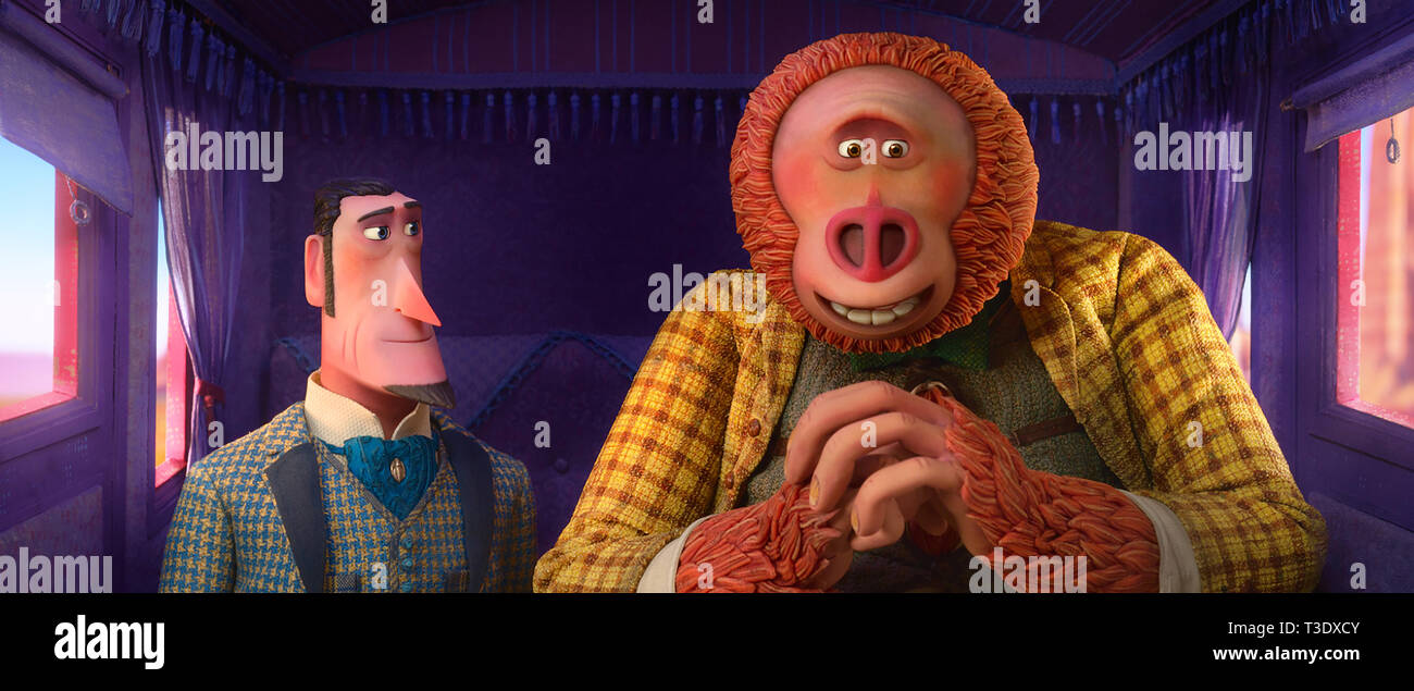 MISSING LINK, from left: Sir Lionel Frost (voice: Hugh Jackman), Mr ...