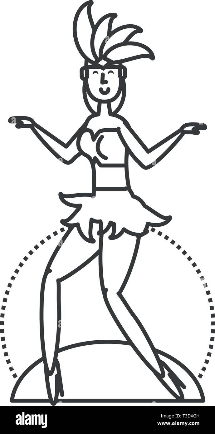Cartoon Woman Samba Dancer Brazil Stock Vector Images - Alamy
