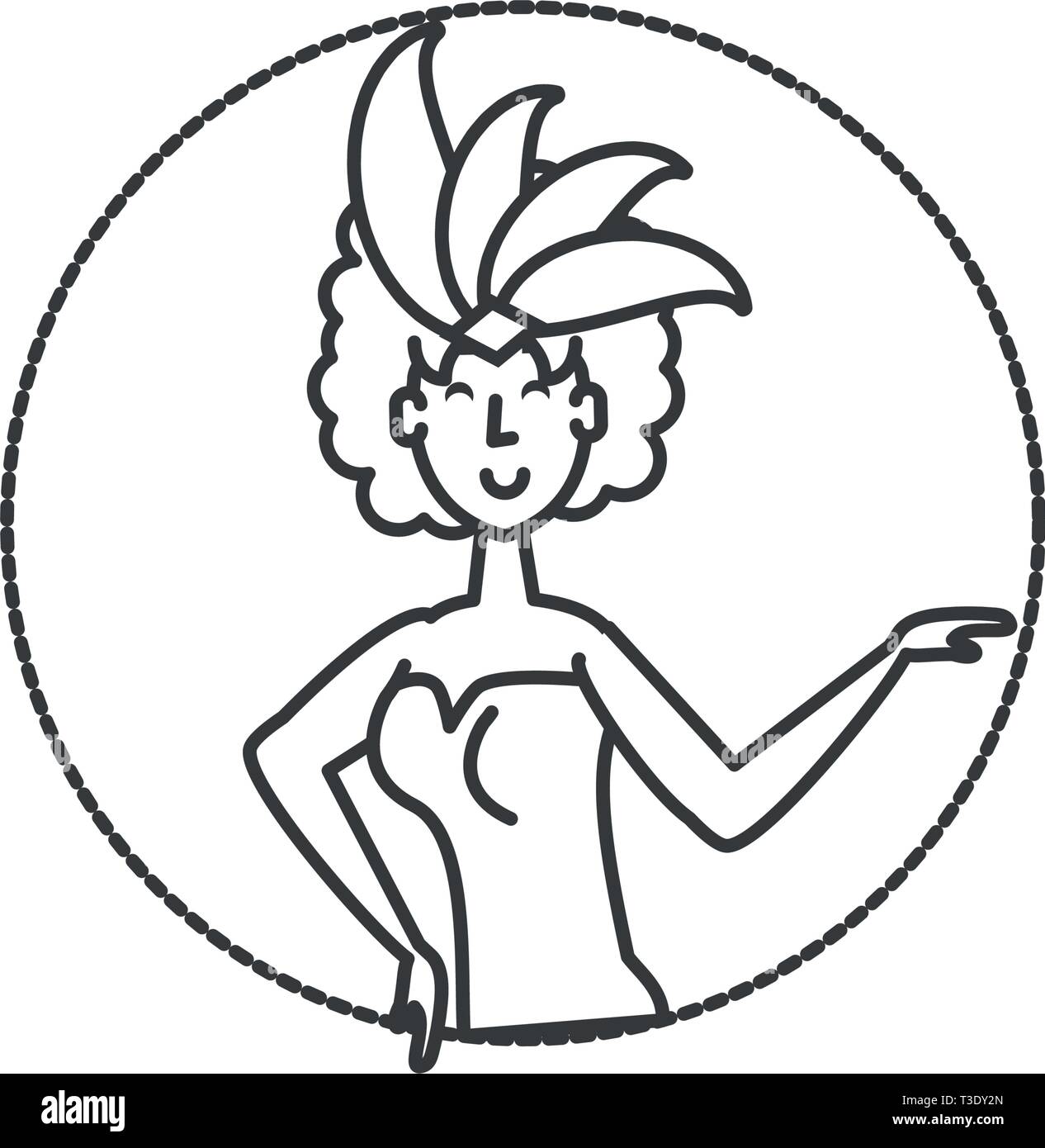 woman brazilian dancer character vector illustration design Stock ...