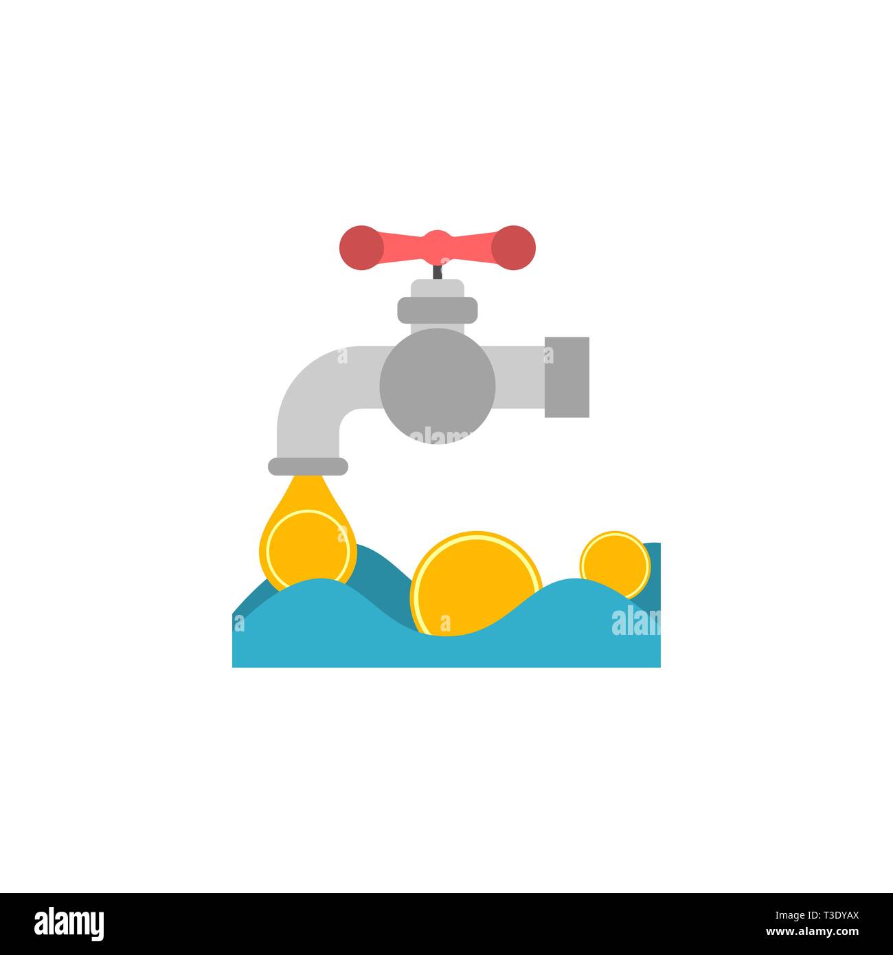 Gold faucet Stock Vector Images - Alamy