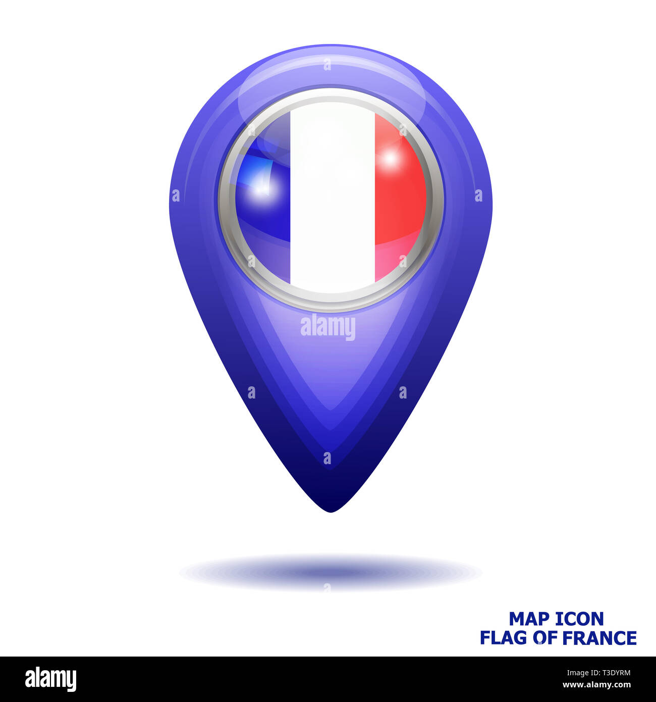 Point map france Cut Out Stock Images & Pictures - Alamy