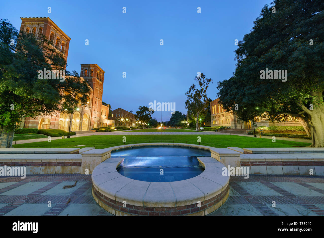 Los Angeles, APR 4: Night exterior view of the Royce Hall on APR 4 ...