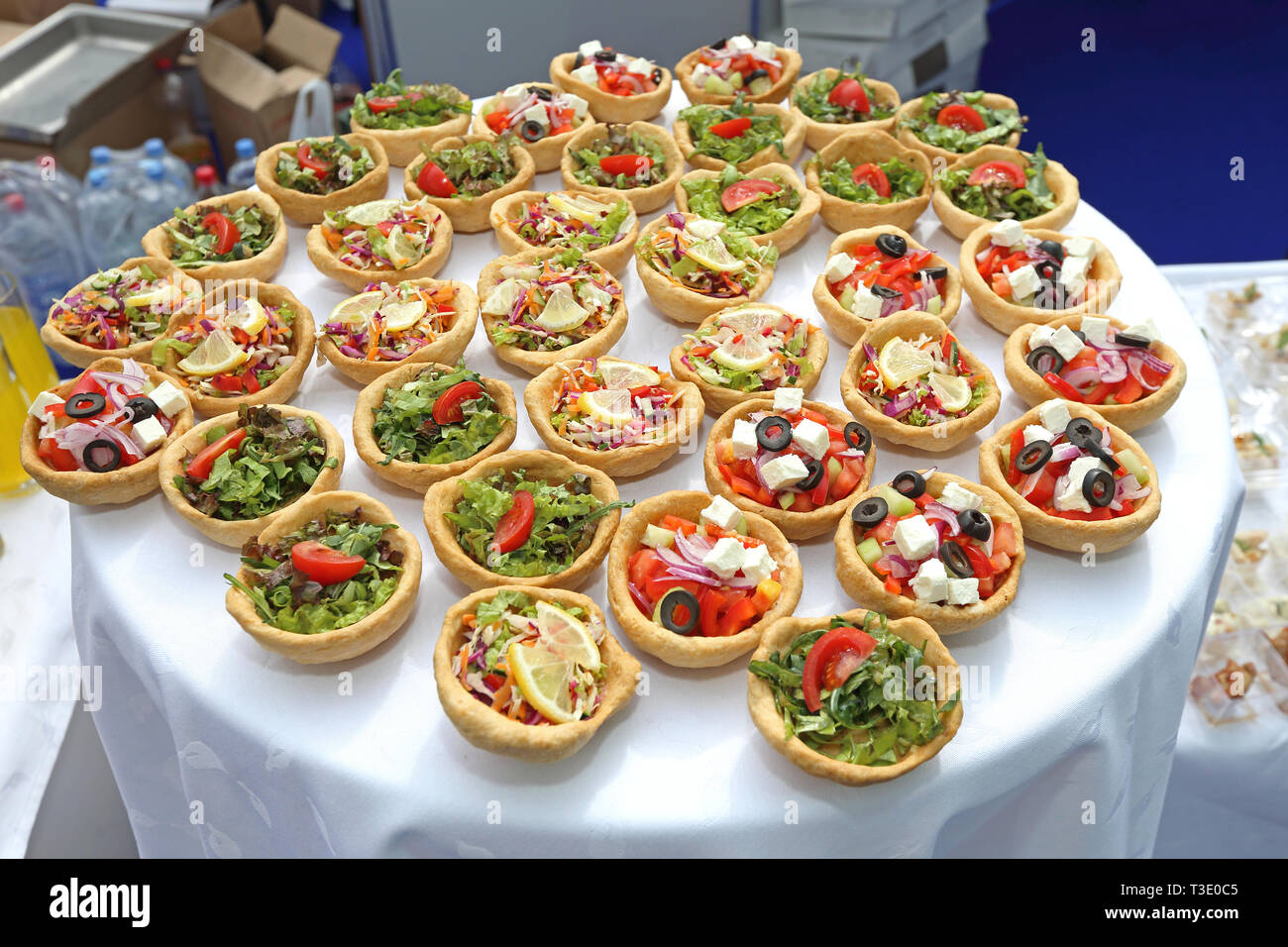 Canapes Pastry Food Served at Party Catering Stock Photo - Alamy