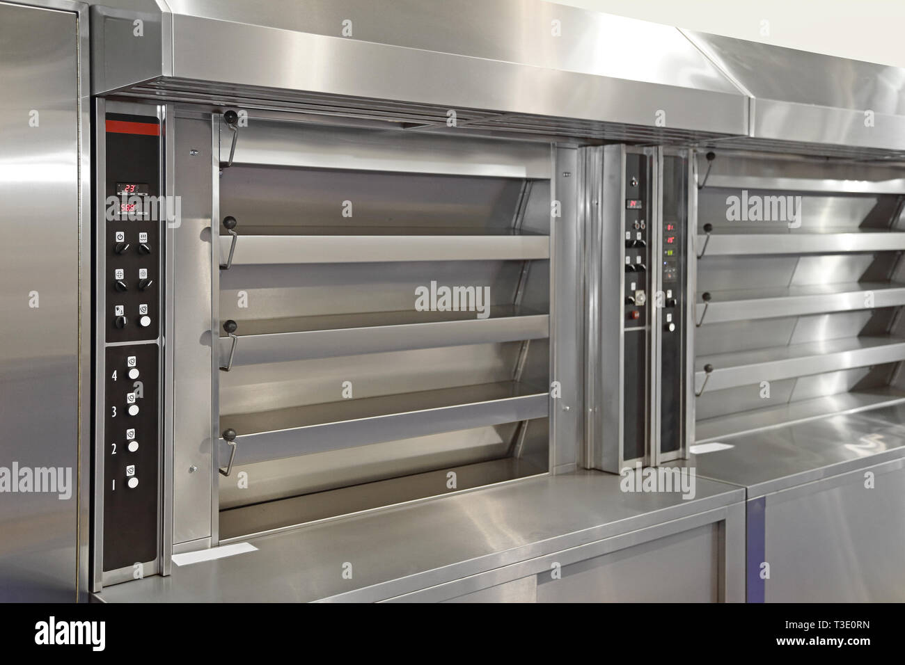 Multi Level Commercial Baking Deck Oven in Bakery Stock Photo - Alamy