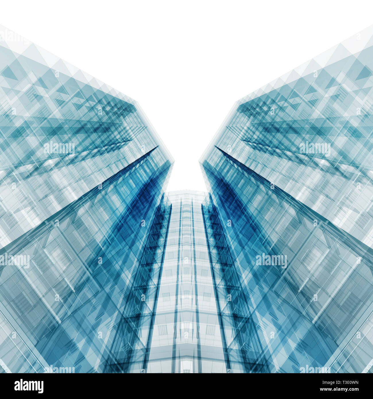 Building construction design. White isolated. 3d rendering Stock Photo ...