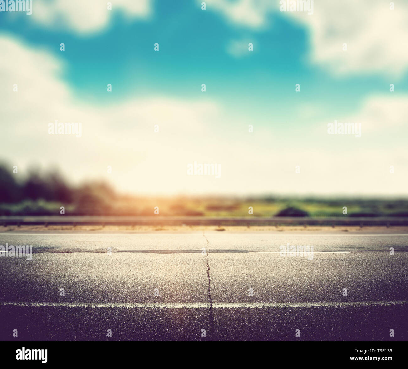 Beautiful highway road blur effect Stock Photo - Alamy