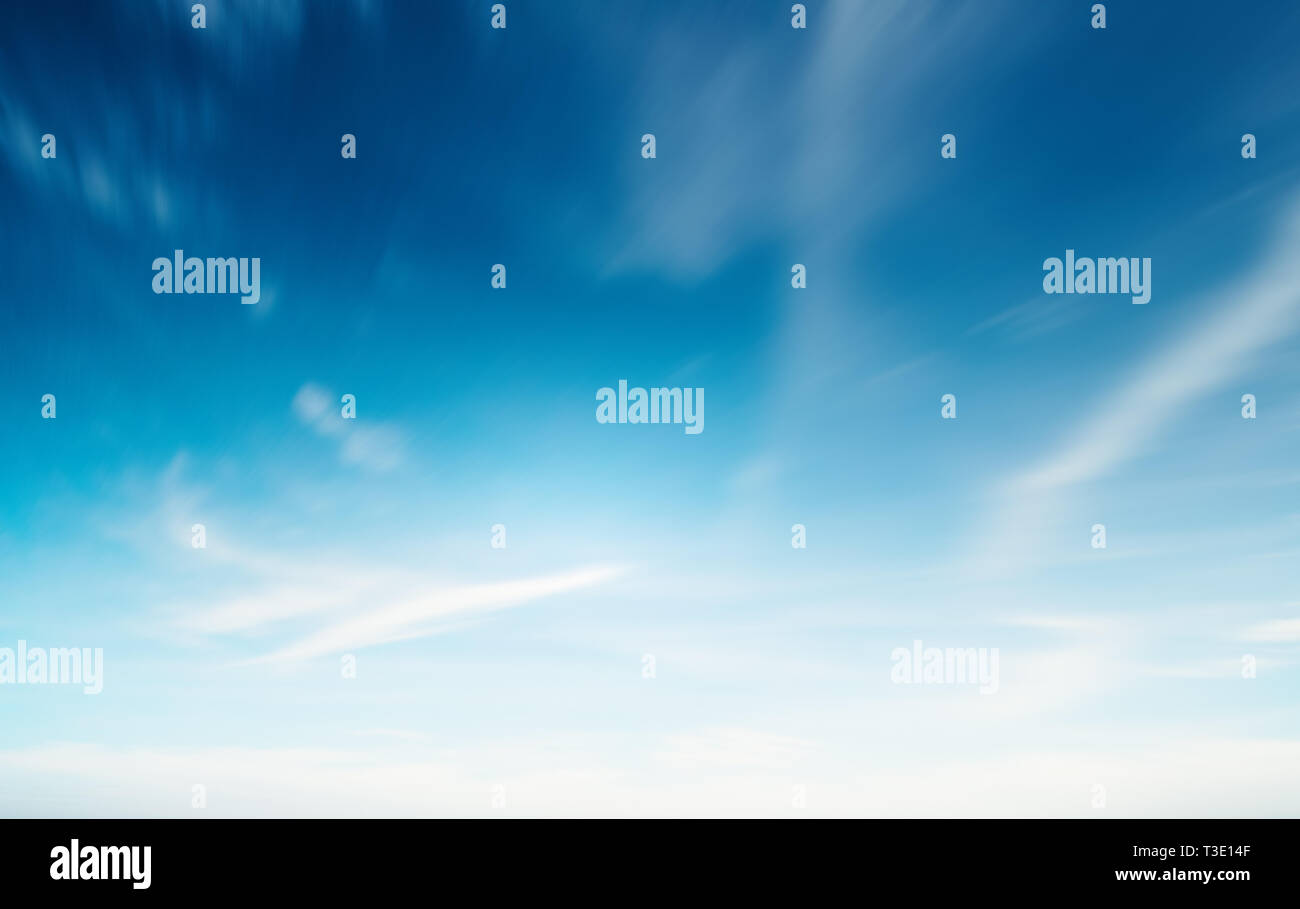 Summer sky and clouds natural background. Long exposure Stock Photo - Alamy