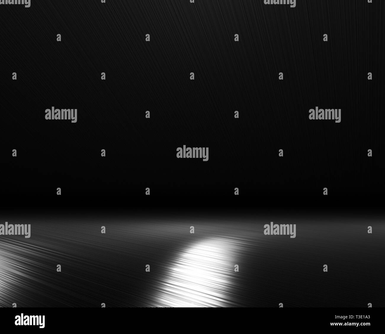 Metal grey hard surface room. 3d rendering Stock Photo - Alamy