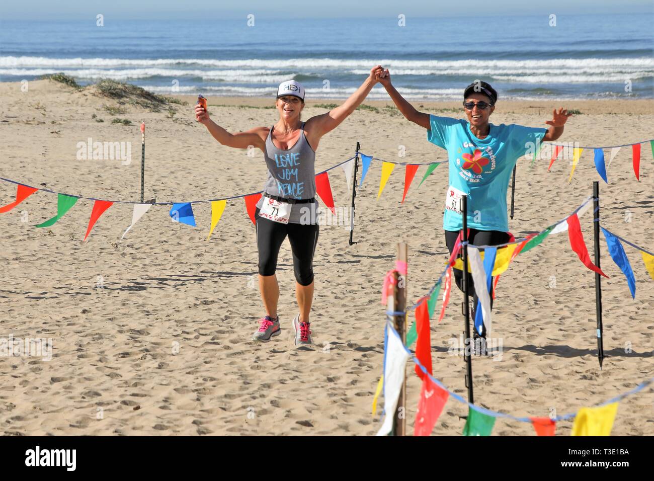 Fund raising fun run on beach for abuse prevention in California at ...