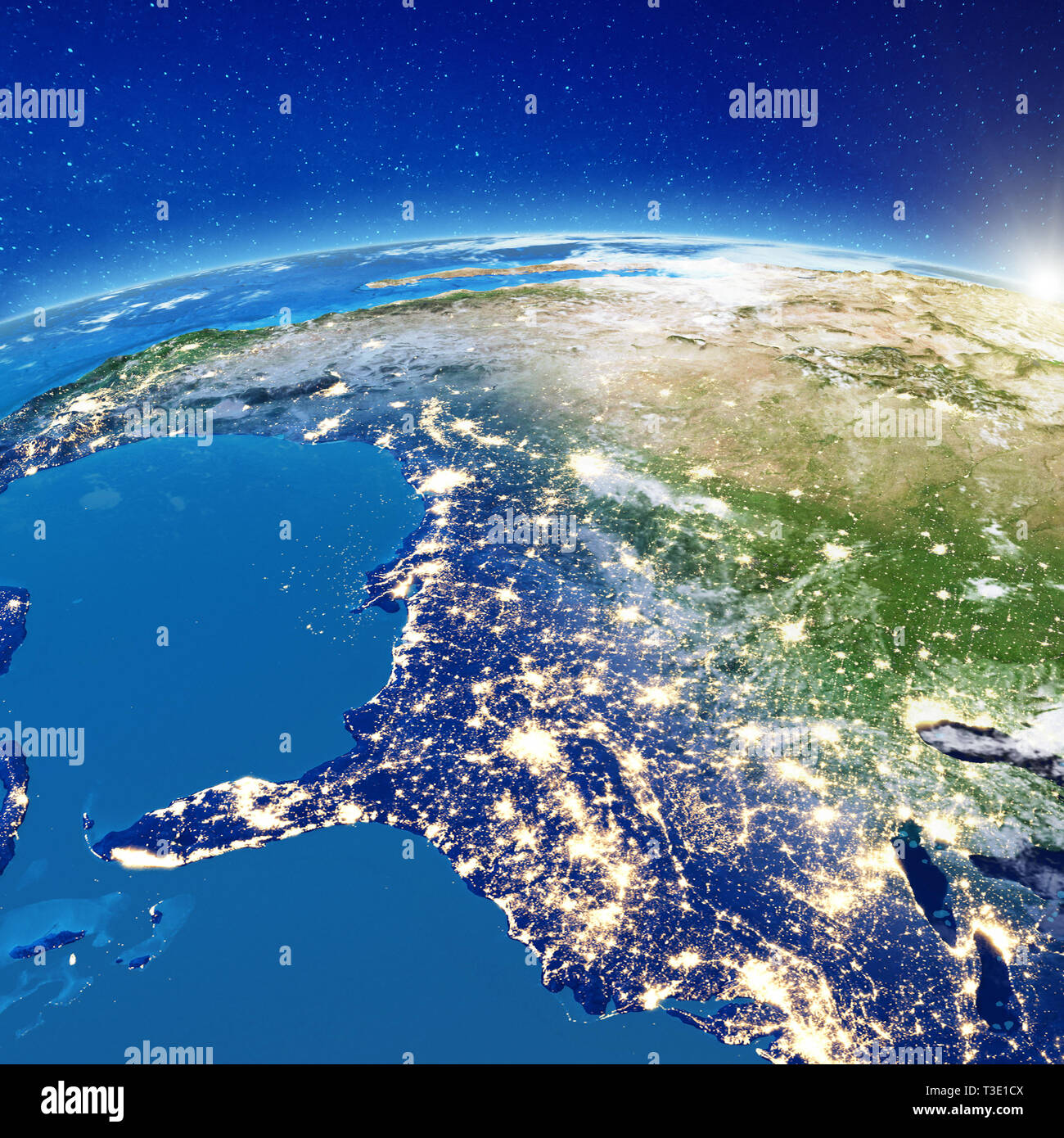 Space Nasa Earth At Night Texas