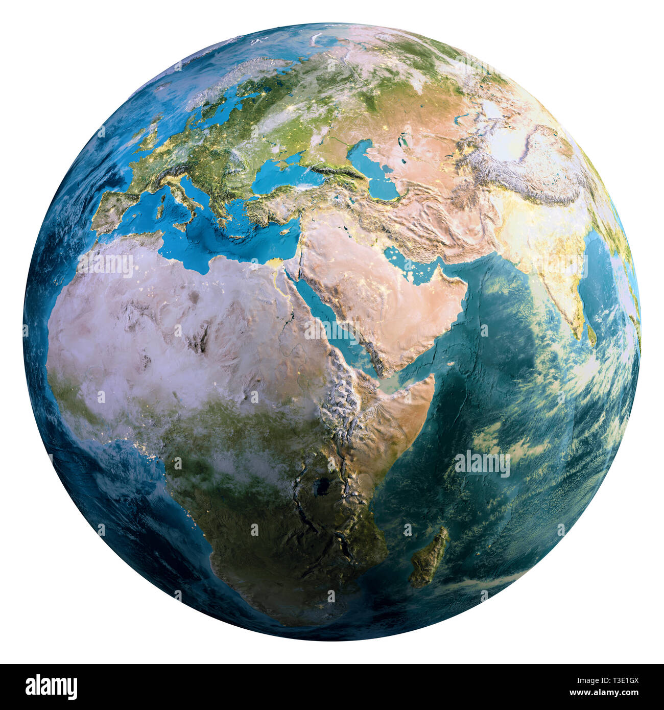 Planet Earth continents. Elements of this image furnished by NASA. 3d ...