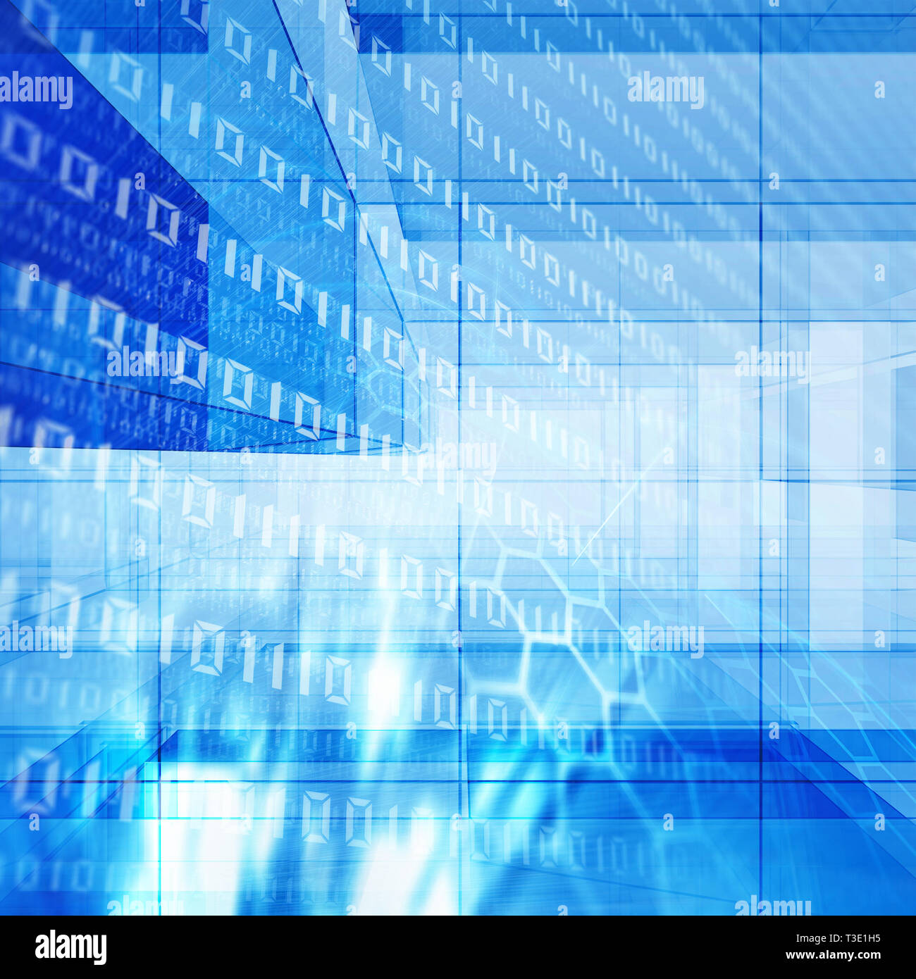 Abstract blue futuristic concept background. 3d rendering Stock Photo ...