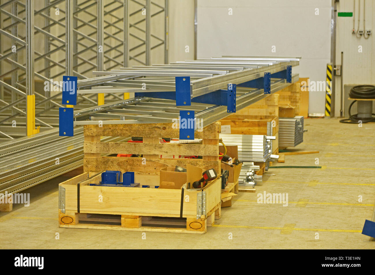 Material at Construction Site of Automated Distribution Warehouse Stock ...