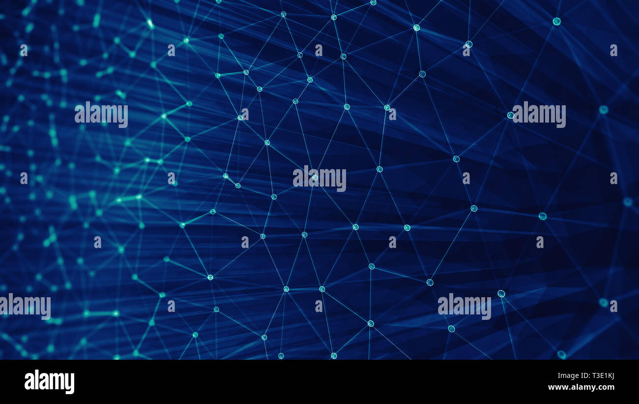 Modern triangles connection technology background. 3d rendering Stock ...