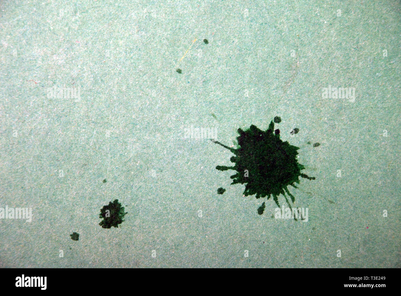 Green ink blot on a paper background close-up Stock Photo - Alamy