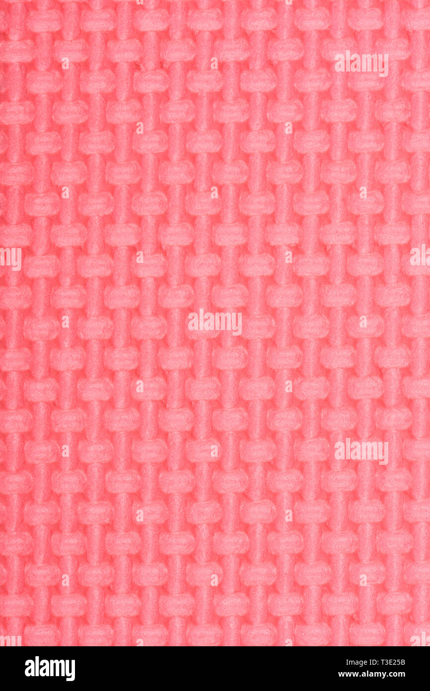 Texture of a polyethylene red shine gym mat. Yoga mat texture. Red ...