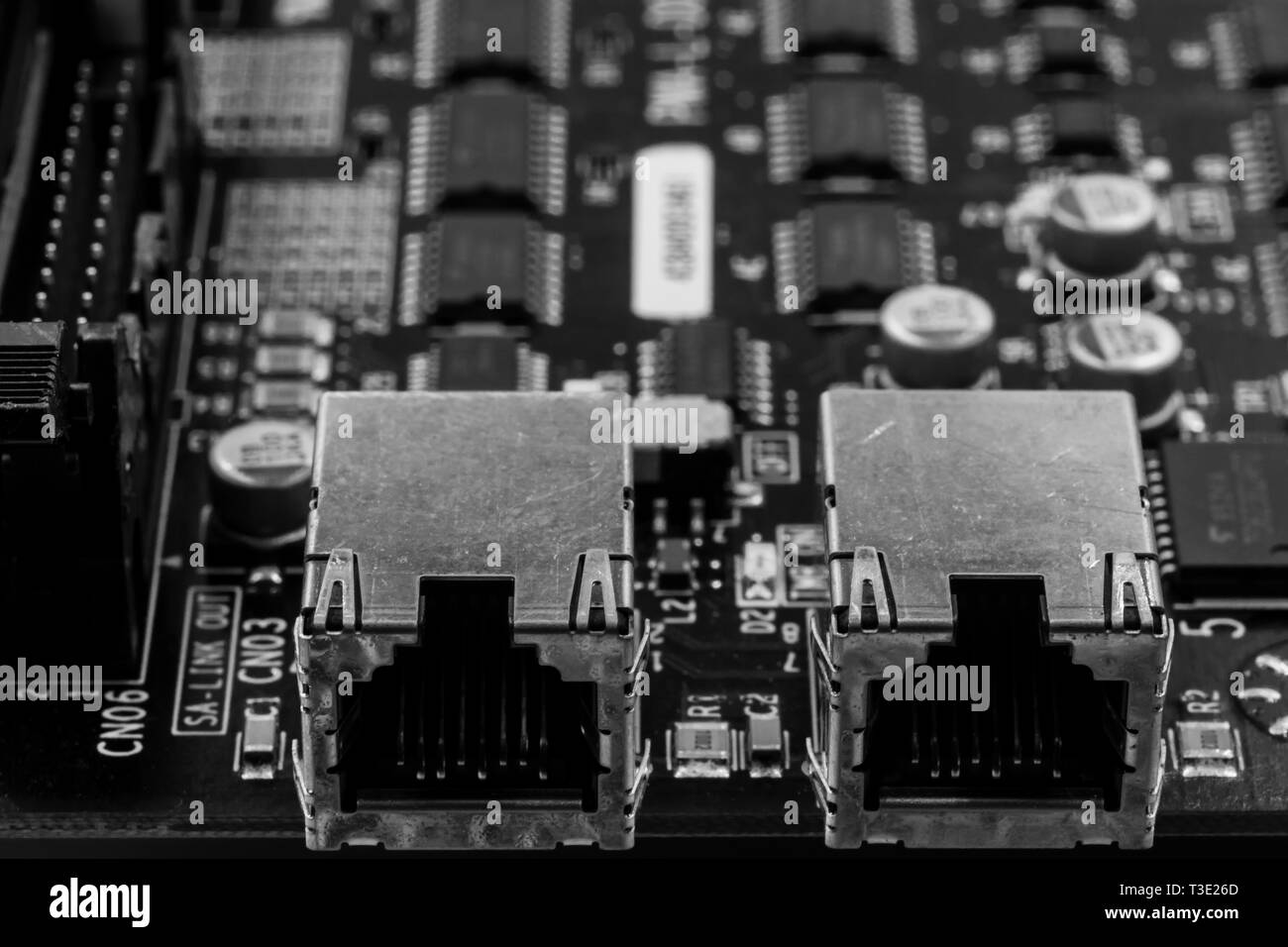 Macro photo of computer components Stock Photo - Alamy