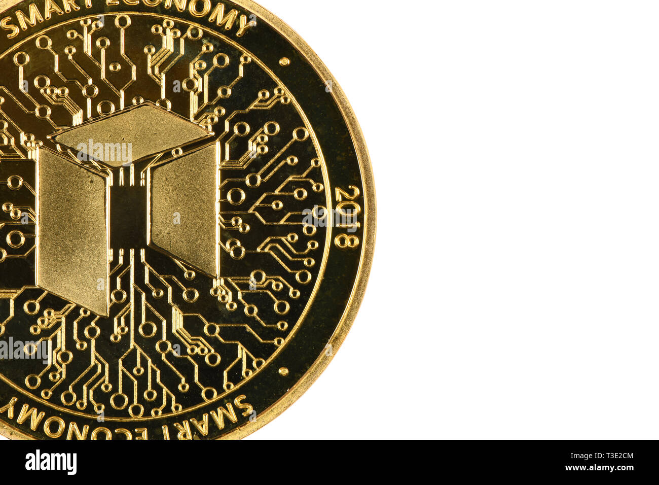 Golden neo isolated on white background. High resolution photo.Full ...