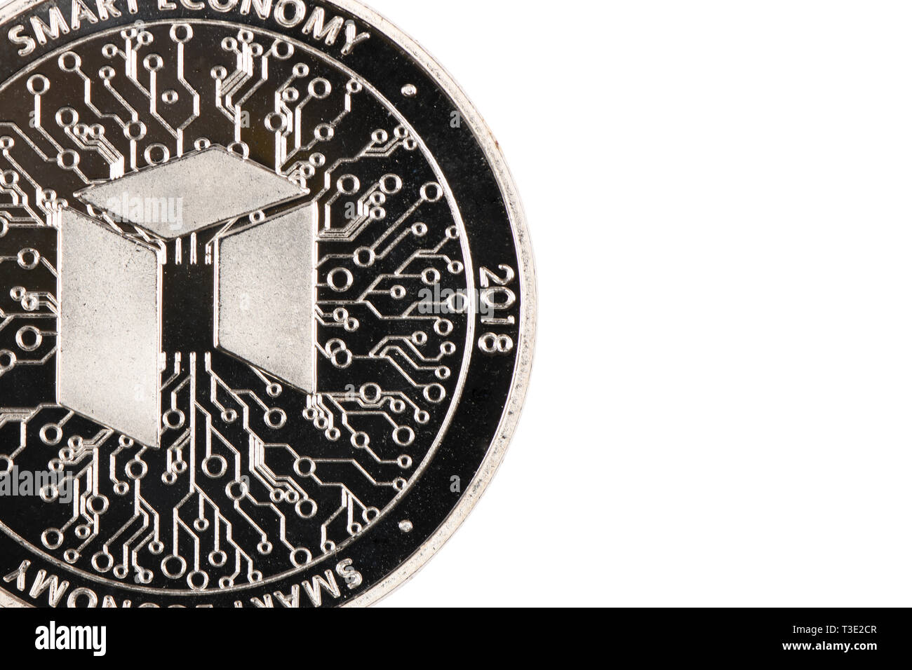 Silver neo isolated on white background. High resolution photo. Full ...