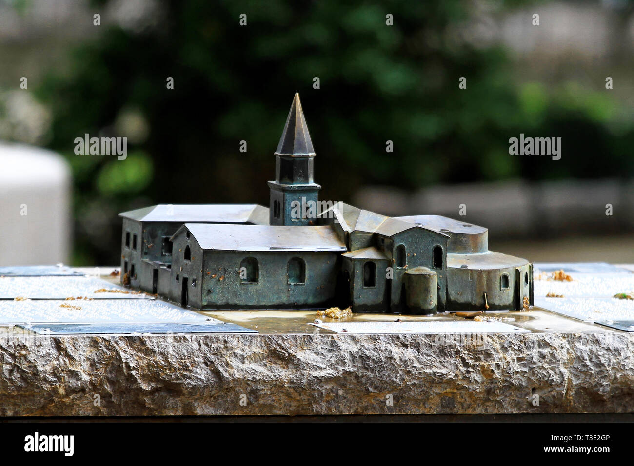 Monastery model in front of St. James church Stock Photo - Alamy