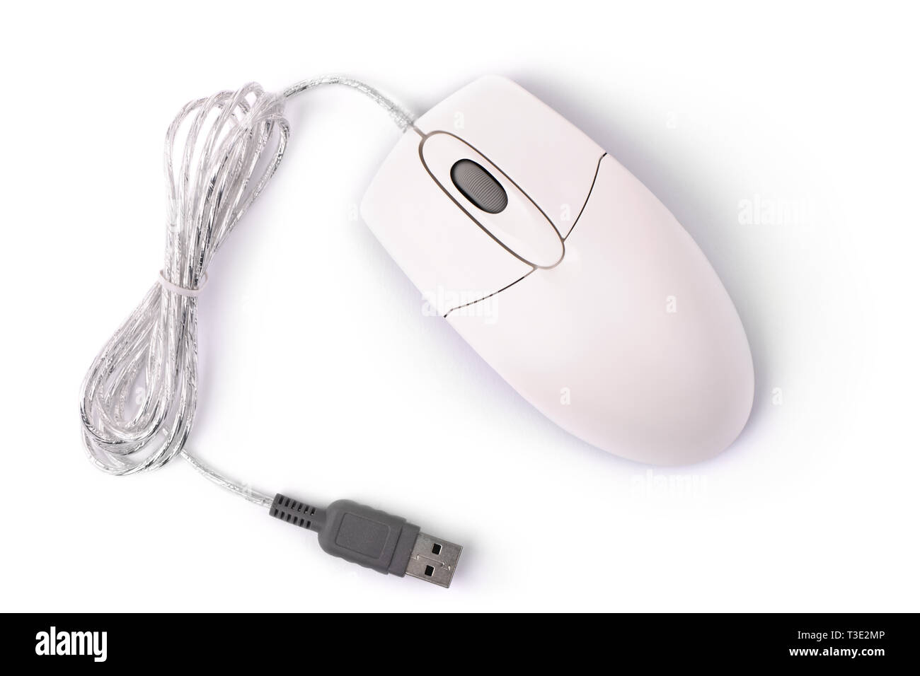 Computer mouse with USB cable on white background. High resolution ...