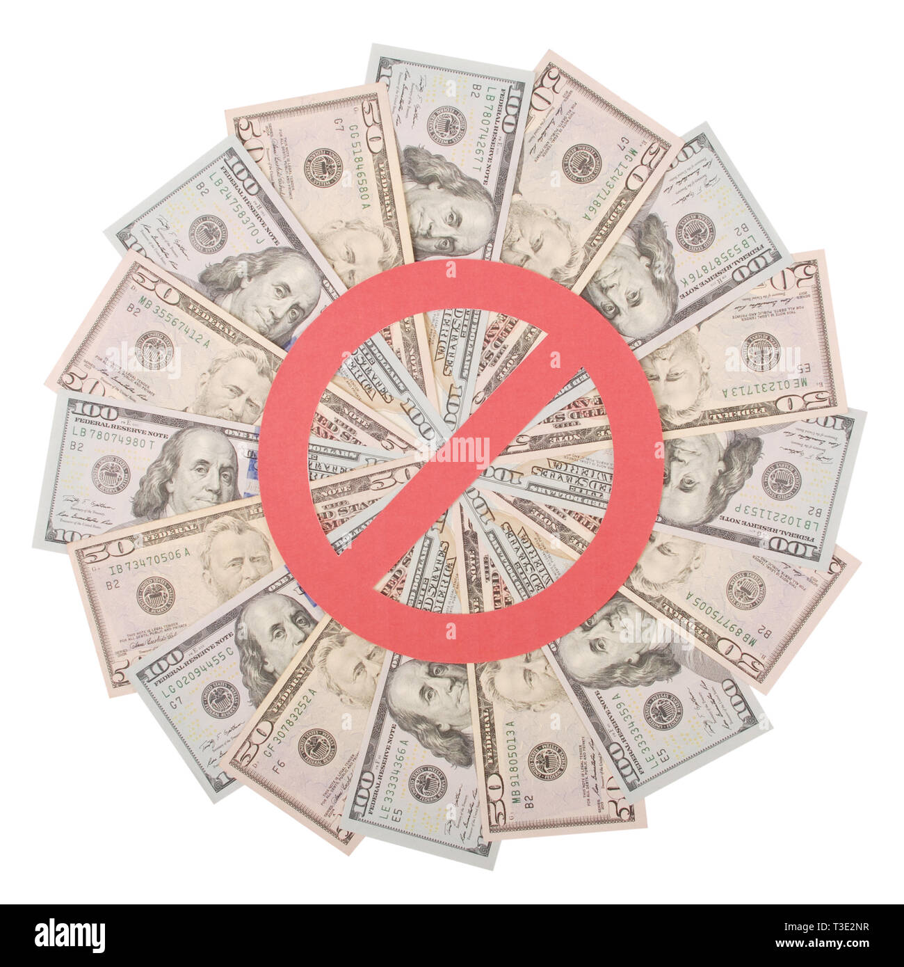 No money concept on mandala kaleidoscope from money. Abstract money ...