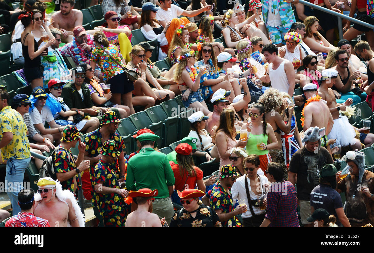 The crowded South stand at the Hong Kong Stadium during the Hong Kong ...