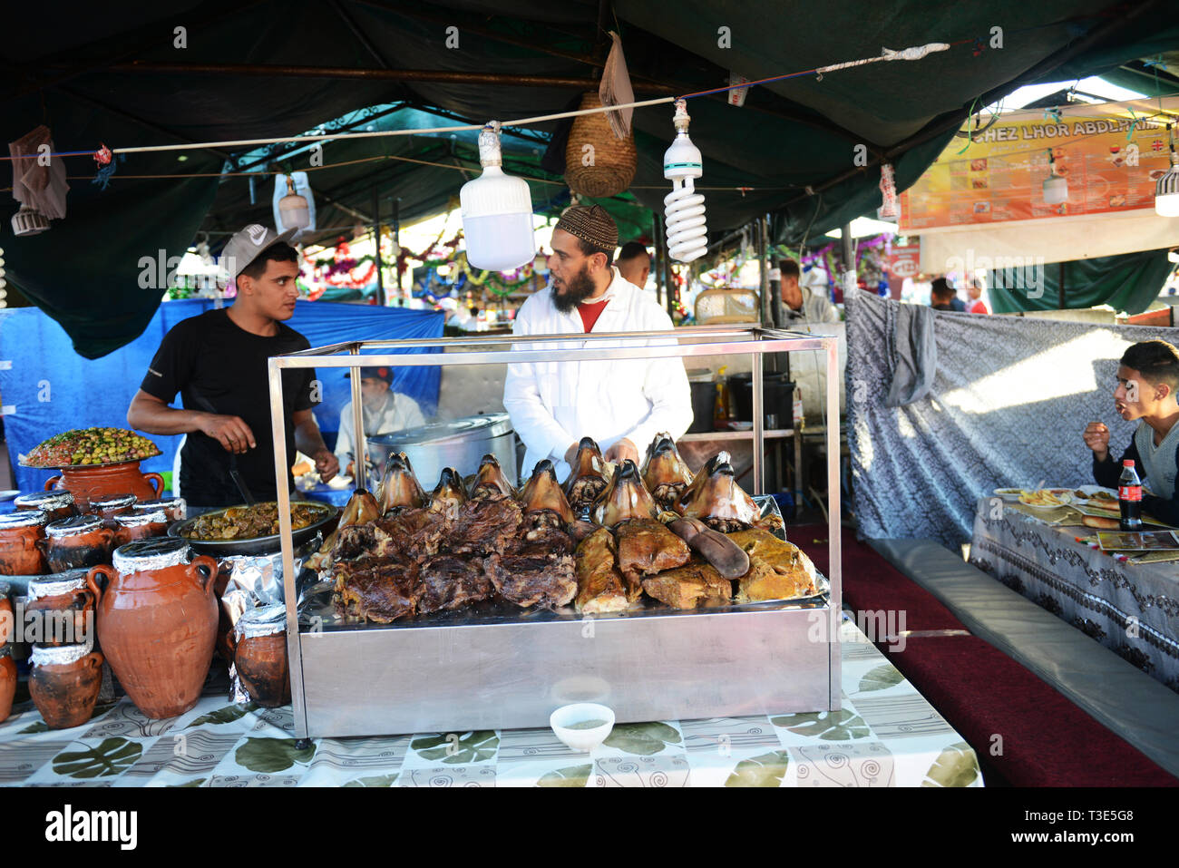 Traditional Moroccan Sheep heads- a popular Moroccan dish Stock Photo ...