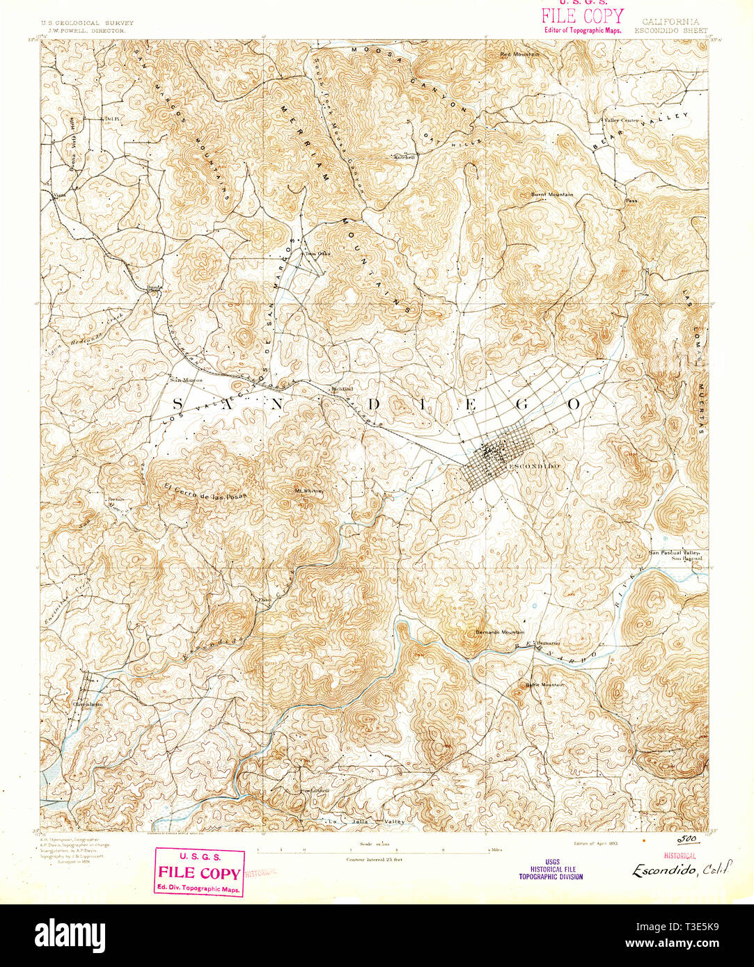 Map of escondido hi-res stock photography and images - Alamy