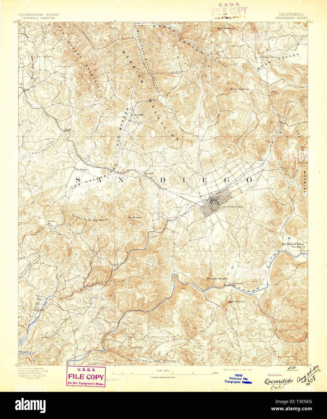 Map of escondido hi-res stock photography and images - Alamy