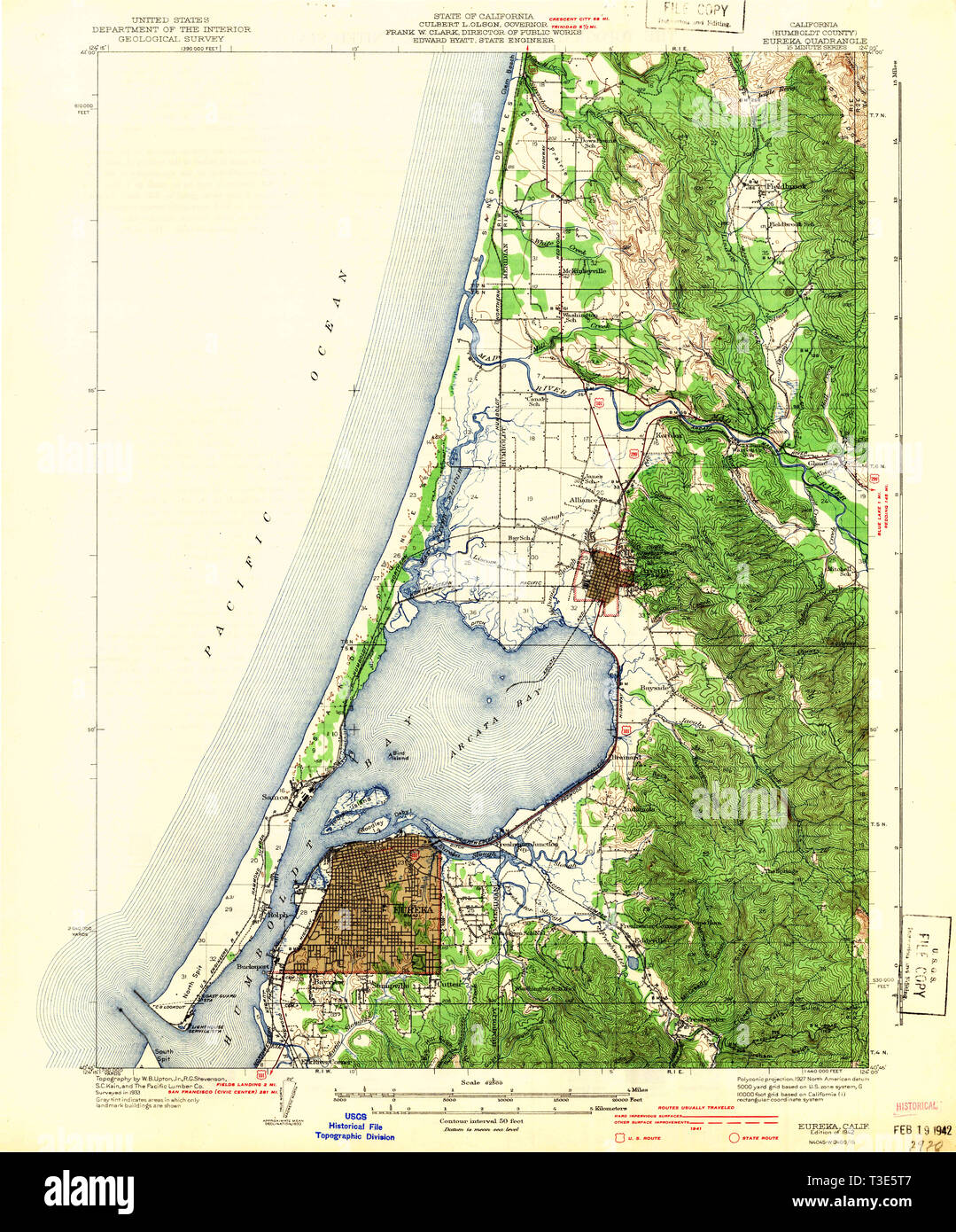 Map Of Eureka High Resolution Stock Photography and Images - Alamy