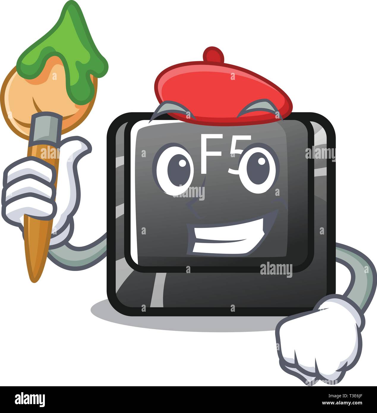 Artist button f5 isolated with the character Stock Vector Image & Art ...