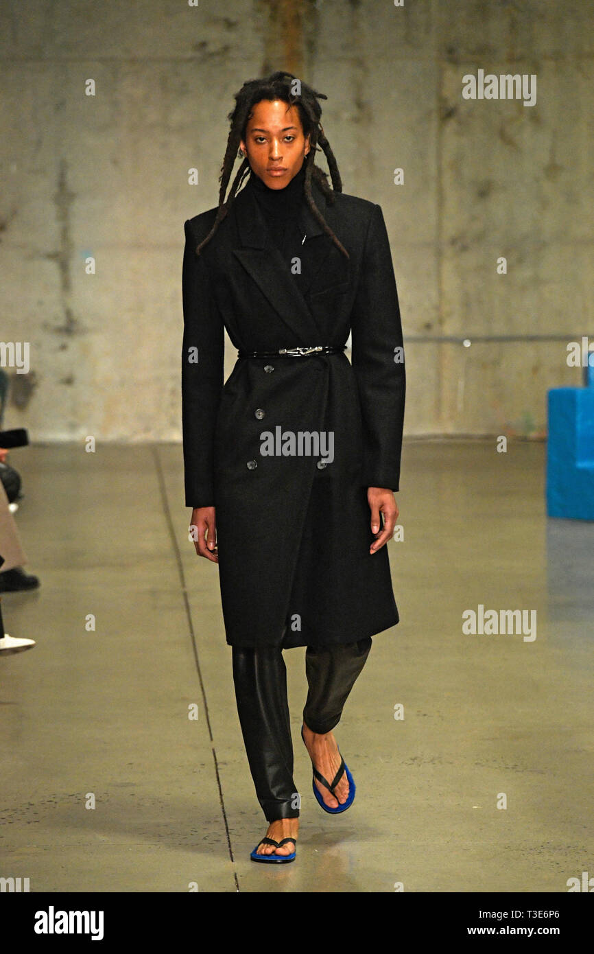 NEW YORK, NY - FEBRUARY 10: A model walks the runway at the Tibi ...