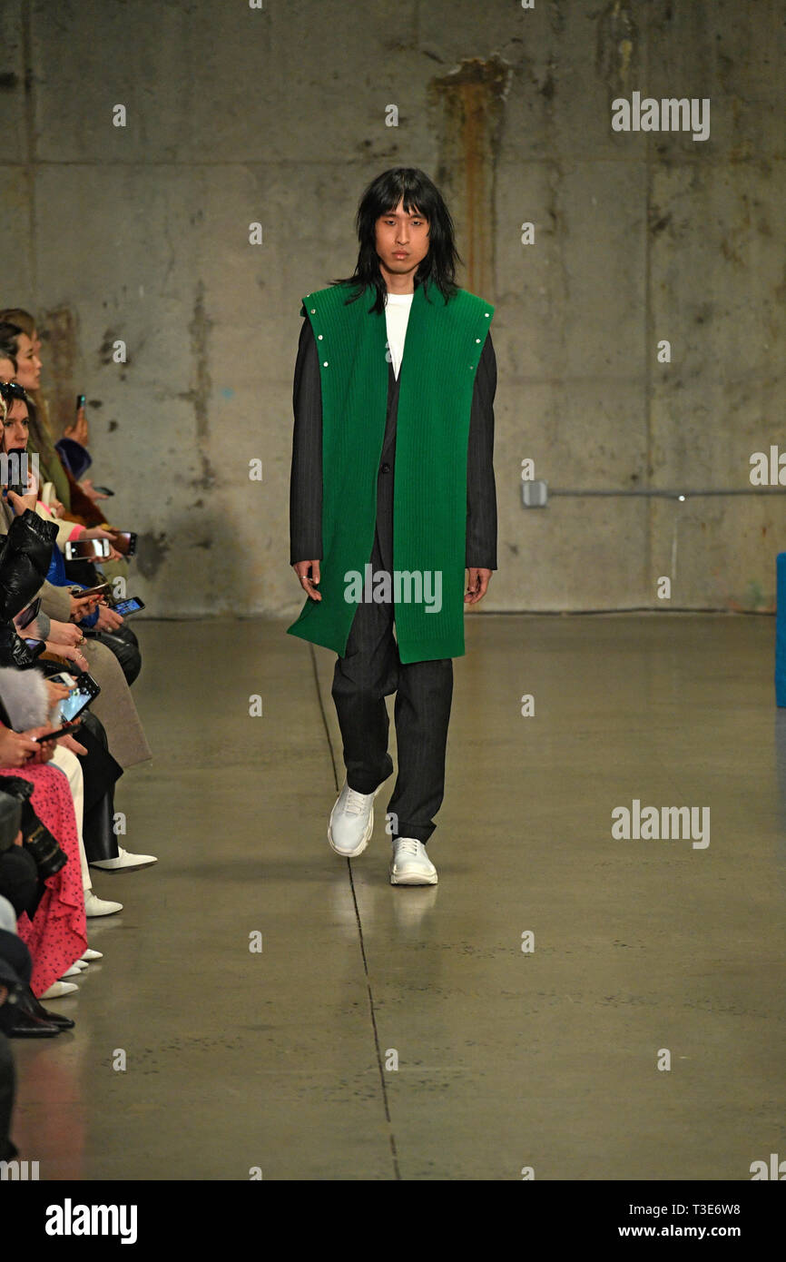 NEW YORK, NY - FEBRUARY 10: A model walks the runway at the Tibi ...