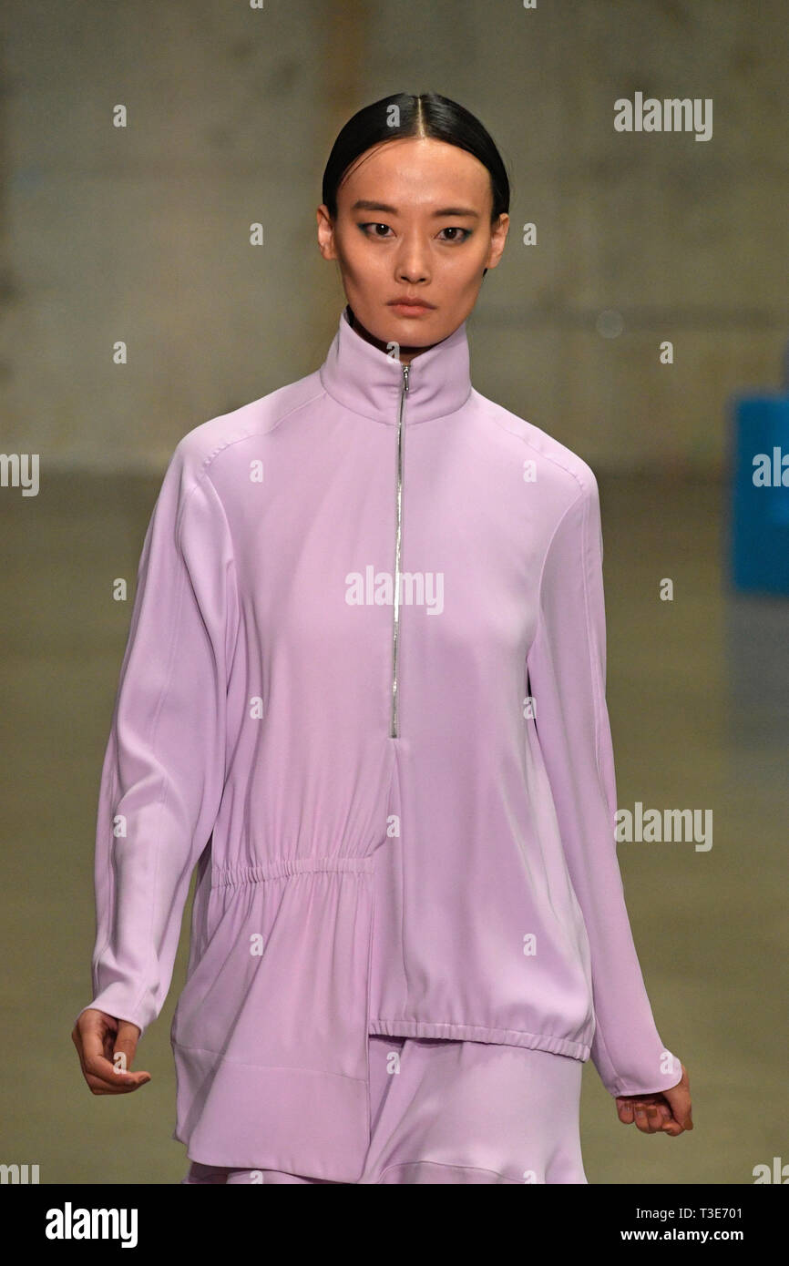 NEW YORK, NY - FEBRUARY 10: A model walks the runway at the Tibi ...