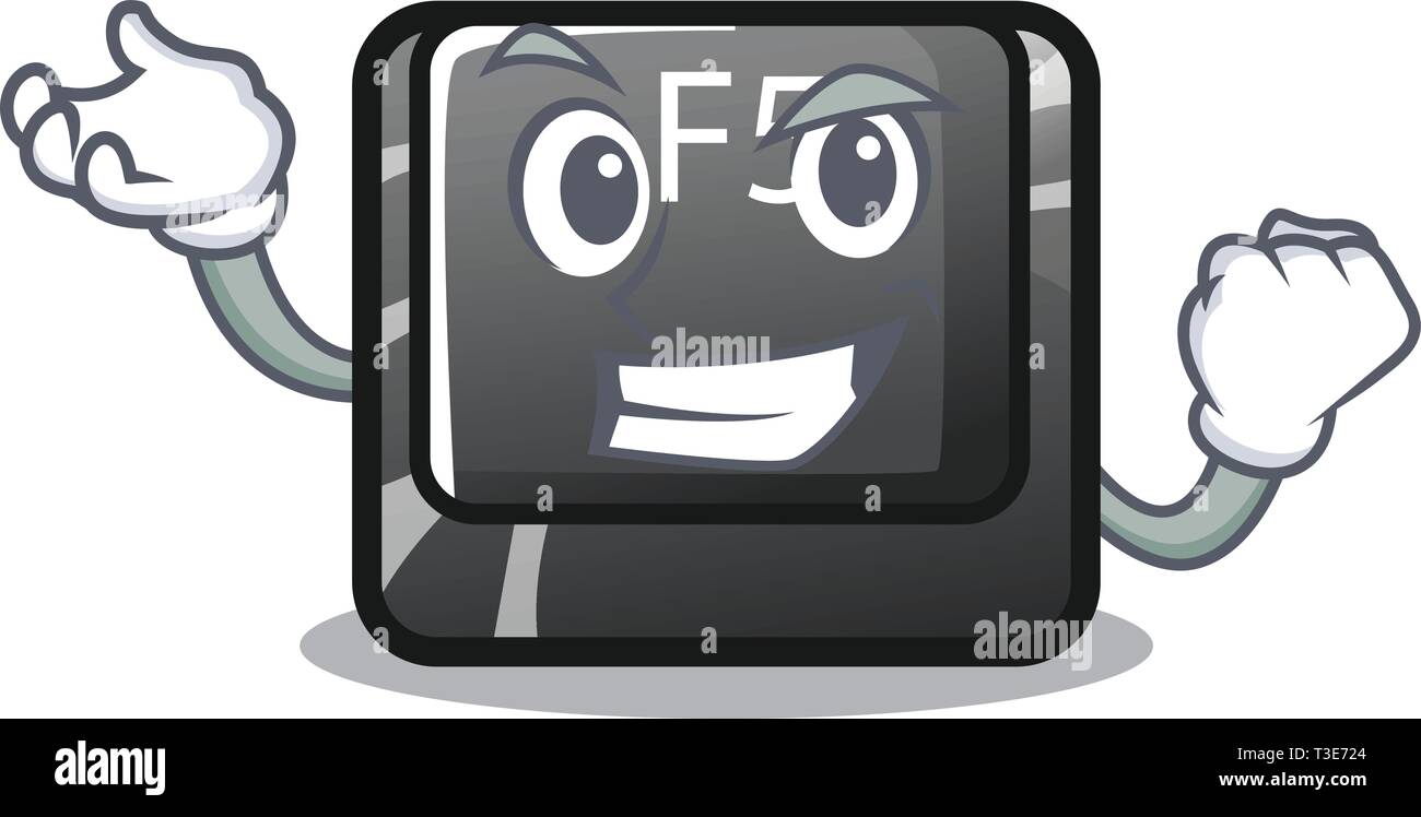 Successful f5 installed on the mascot computer Stock Vector Image & Art ...