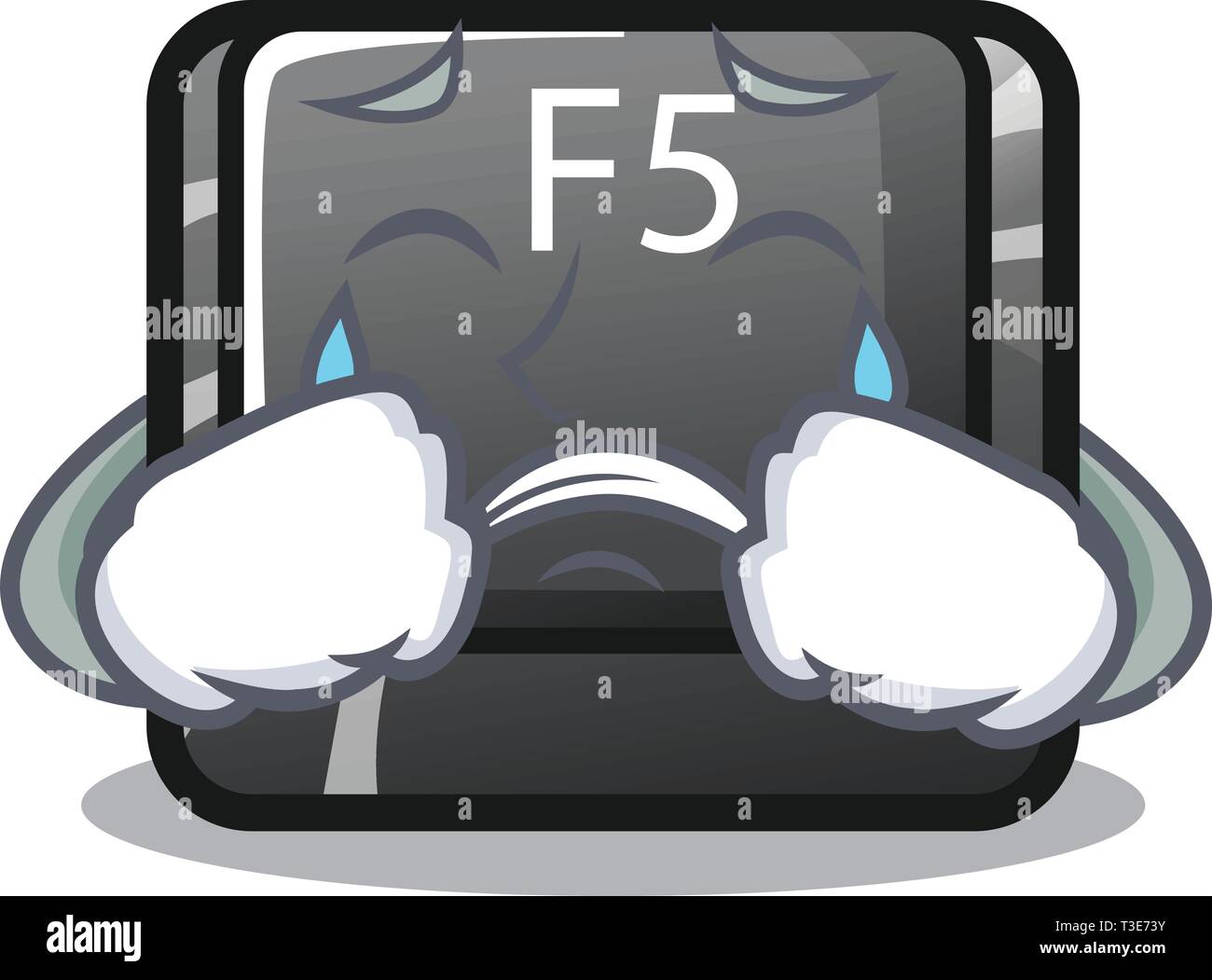 Crying button f5 in the shape cartoon Stock Vector Image & Art - Alamy