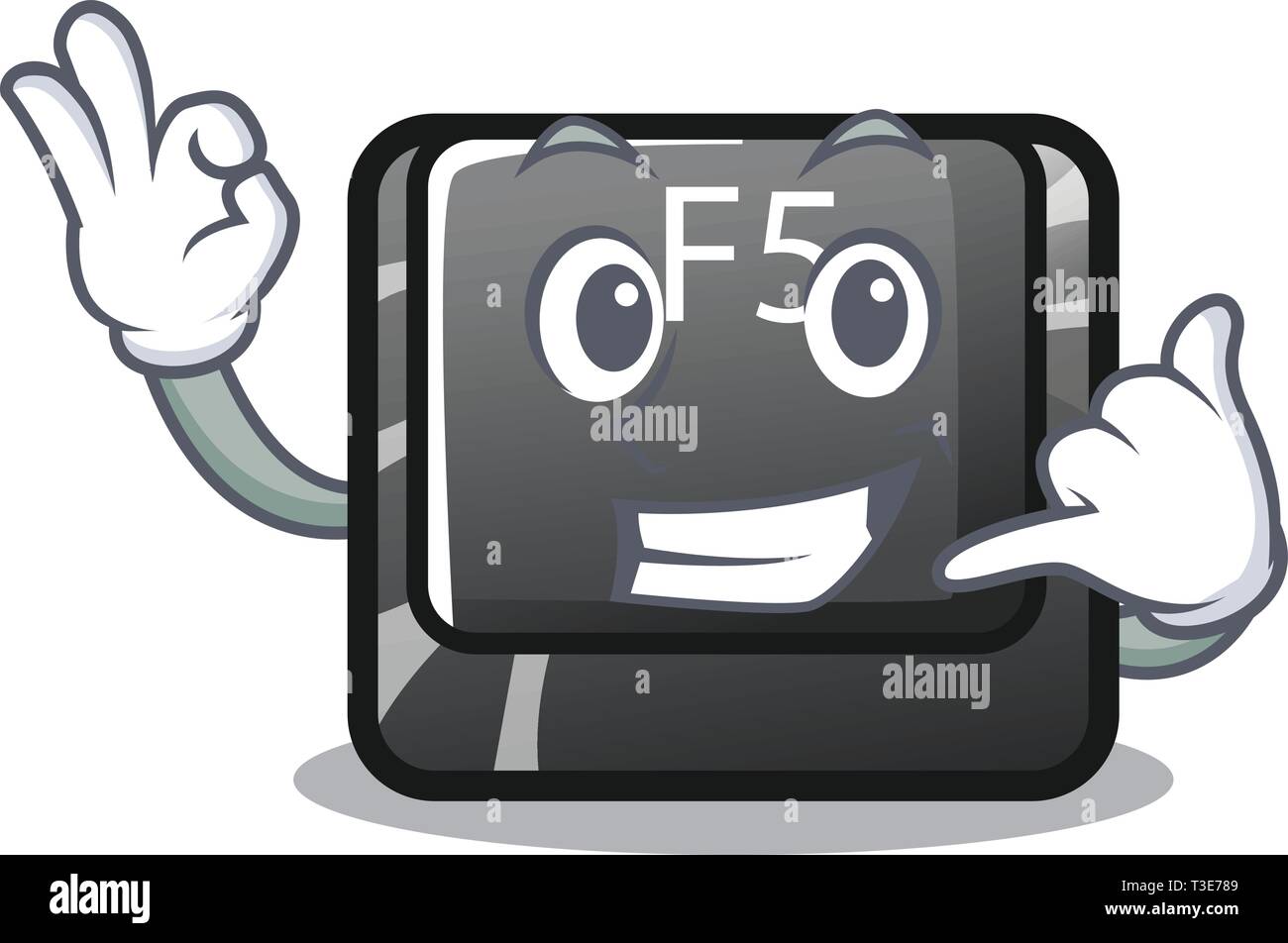 Call me longest F5 button on cartoon keyboard Stock Vector Image & Art ...