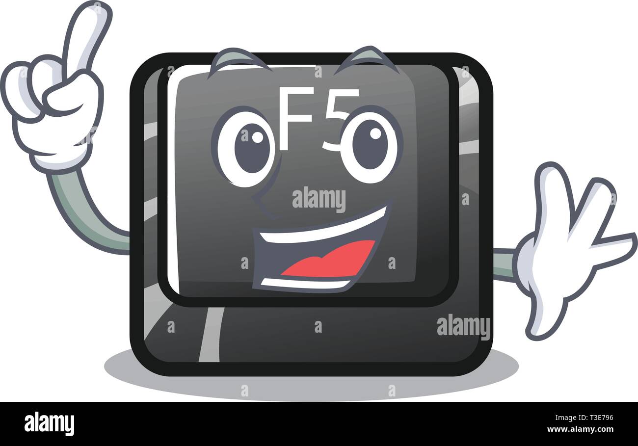 Finger longest F5 button on cartoon keyboard Stock Vector Image & Art ...