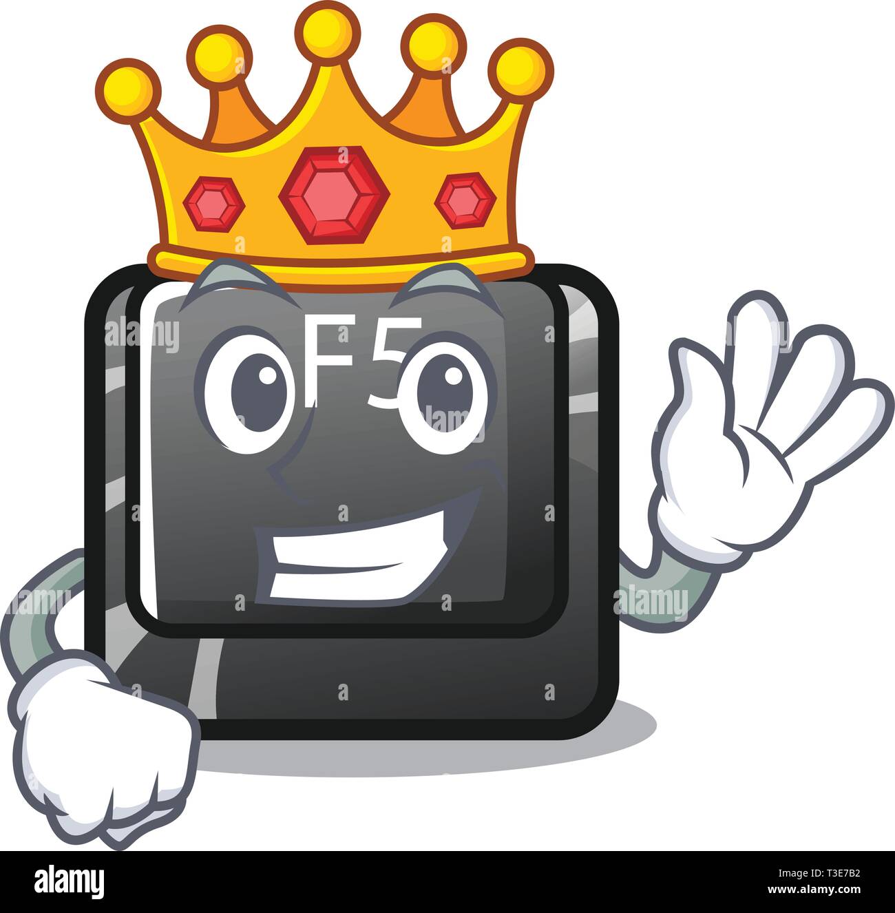 King longest F5 button on cartoon keyboard Stock Vector Image & Art - Alamy