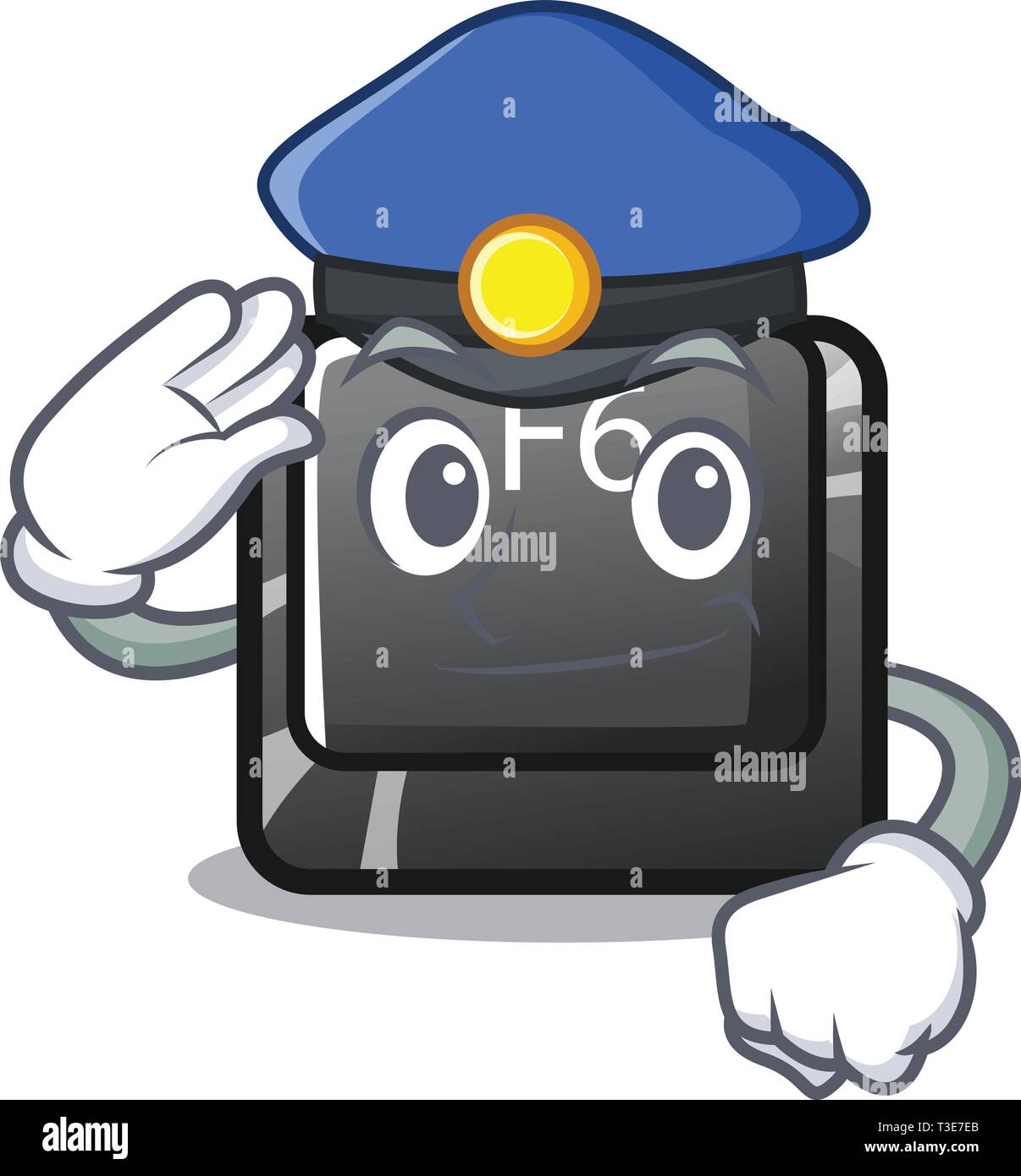 Police longest F6 button on cartoon computer Stock Vector Image & Art ...